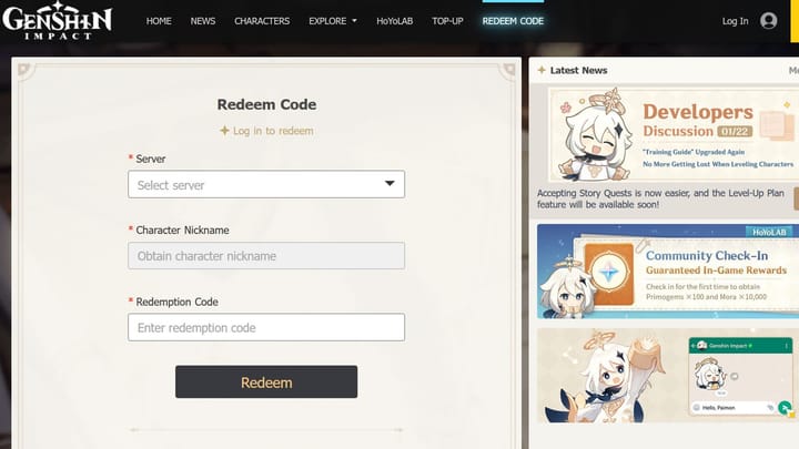 Genshin Impact 5.5 livestream redeem codes, rewards, and expiry date