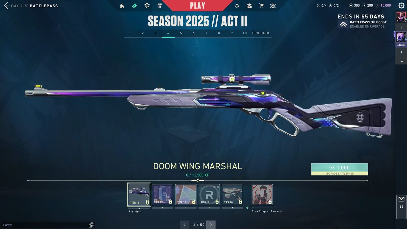 Valorant Season 2025 Act 2: All Battlepass tiers and rewards