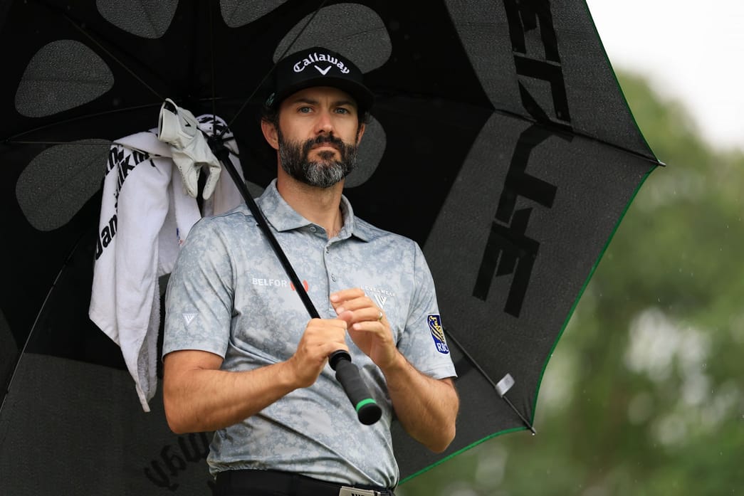 Adam Hadwin's wife Jessica gives hilarious take on the sprinkler ...