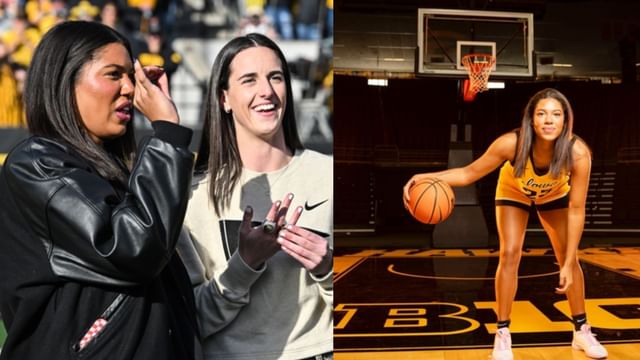 Jada Gyamfi embraces Iowa Legend Caitlin Clark after Hawkeyes beat Wisconsin in Big Ten Tournament