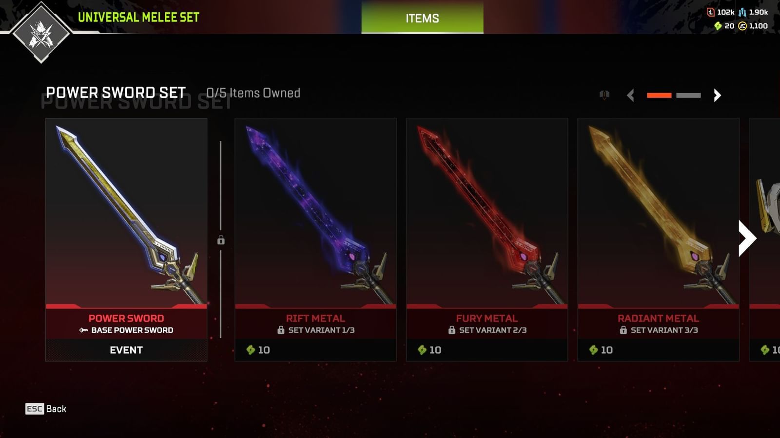 Power Sword Heirloom in Apex Legends: All variants, how to unlock, and price