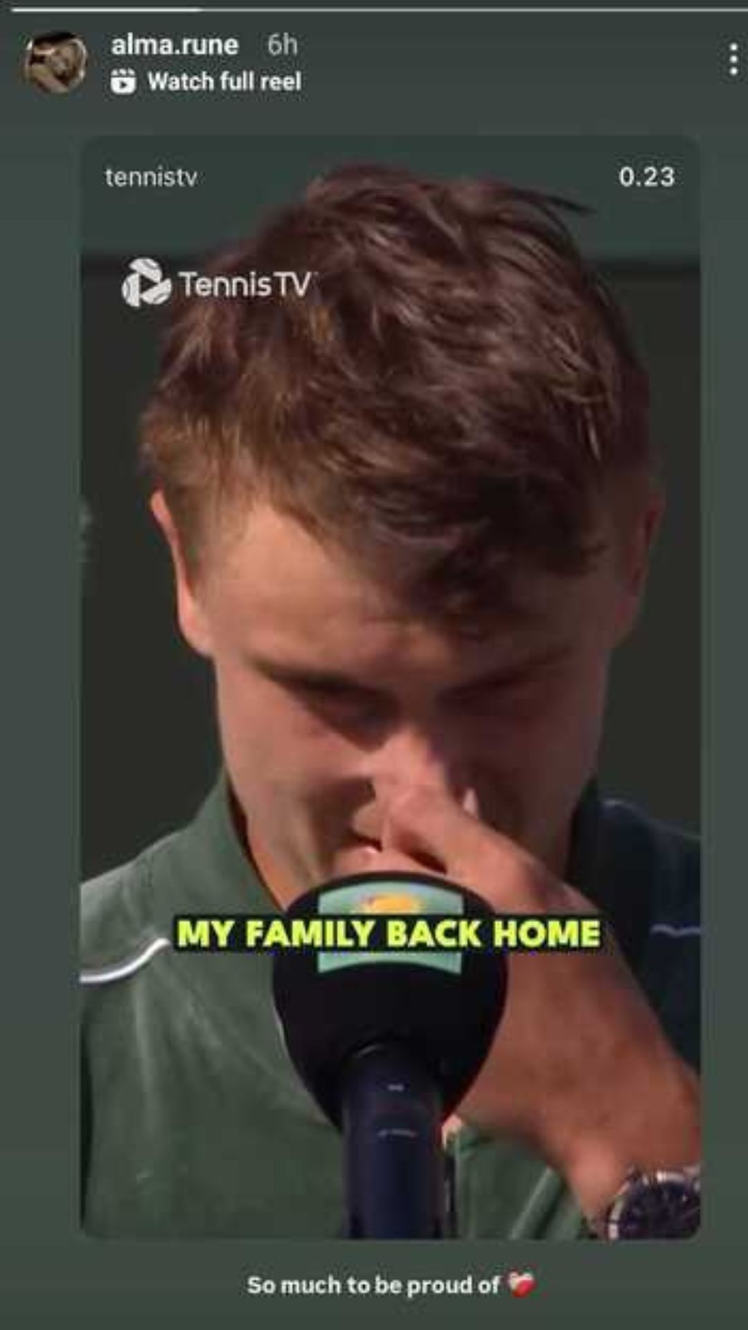 Holger Rune's sister Alma expresses pride as emotional Dane thanks ...