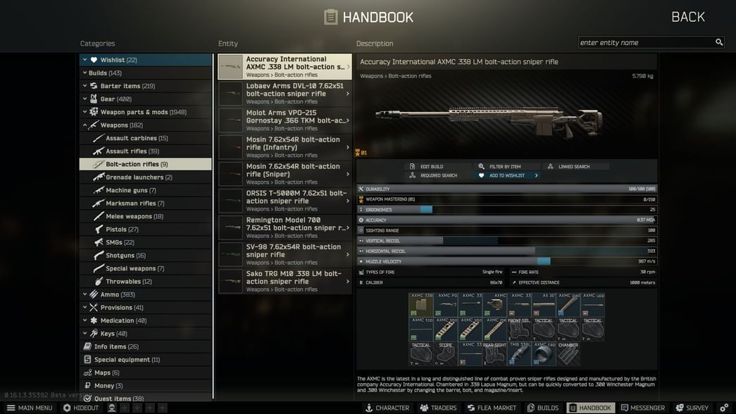 5 best Sniper Rifles in Escape from Tarkov (Patch 0.16)