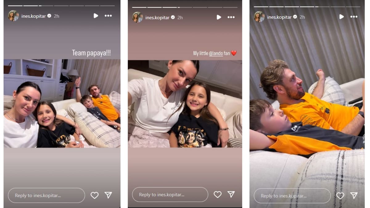 "Team papaya!!!": Anze Kopitar and wife Ines enjoy Australian GP ...