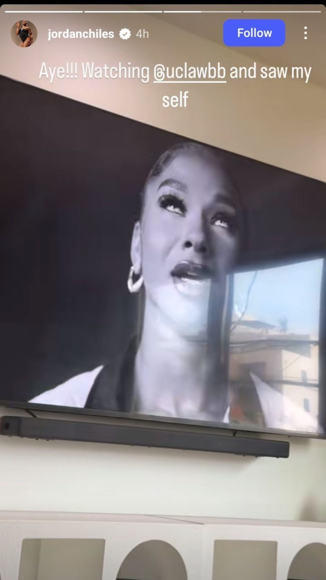 Jordan Chiles makes her feelings known as she catches a glimpse of ...