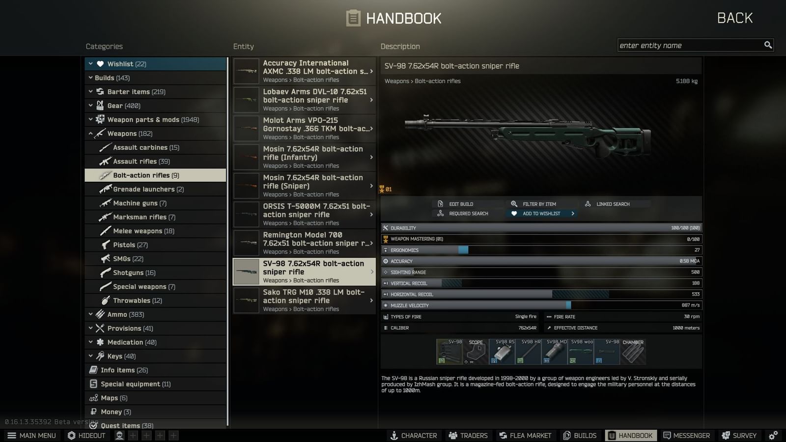 5 best Sniper Rifles in Escape from Tarkov (Patch 0.16)