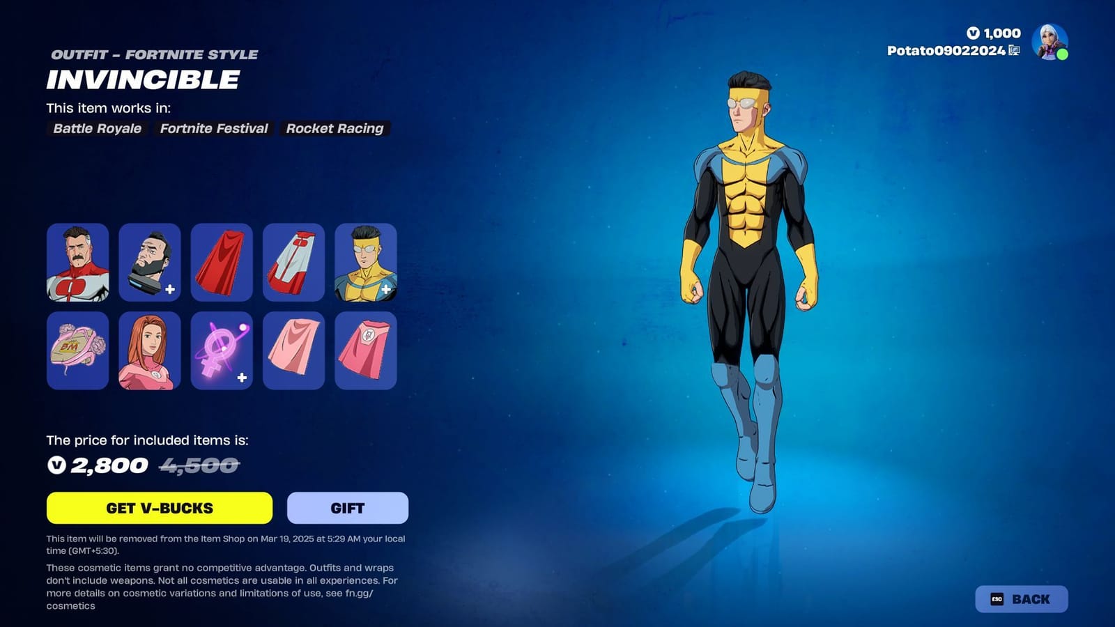 How to get Omni-Man, Atom Eve, and Invincible skins in Fortnite