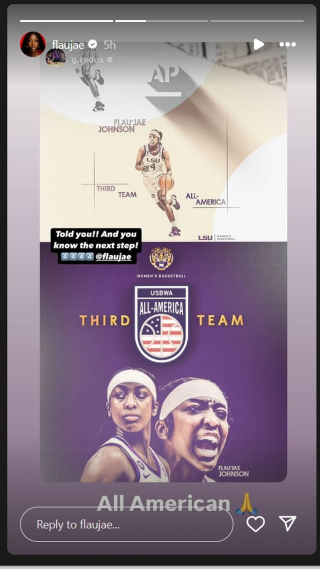 $1.5M NIL-valued Flau'jae Johnson's mom Kia shows gratitude as LSU star becomes third-team All ...