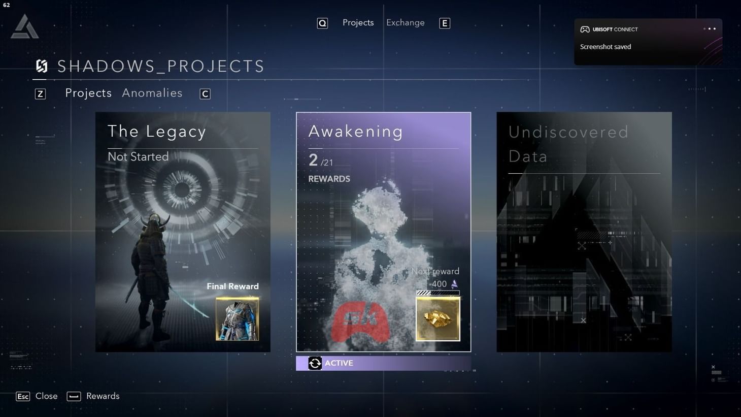 All current Assassin’s Creed Shadows Animus Hub Projects, rewards, and more