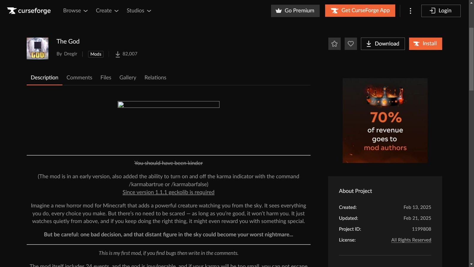 Minecraft The God mod: Features, download guide, and how to play