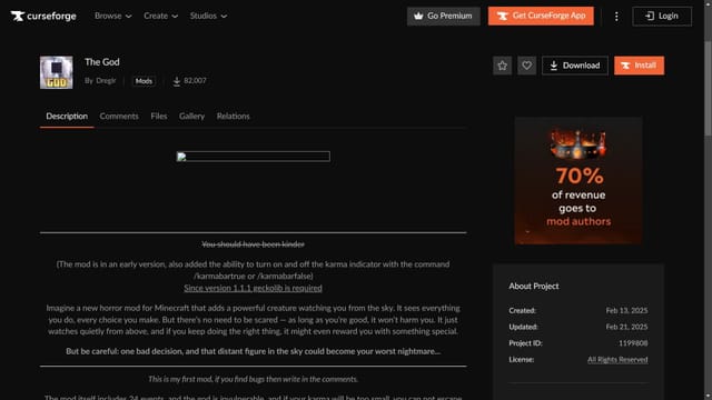 Minecraft The God mod: Features, download guide, and how to play