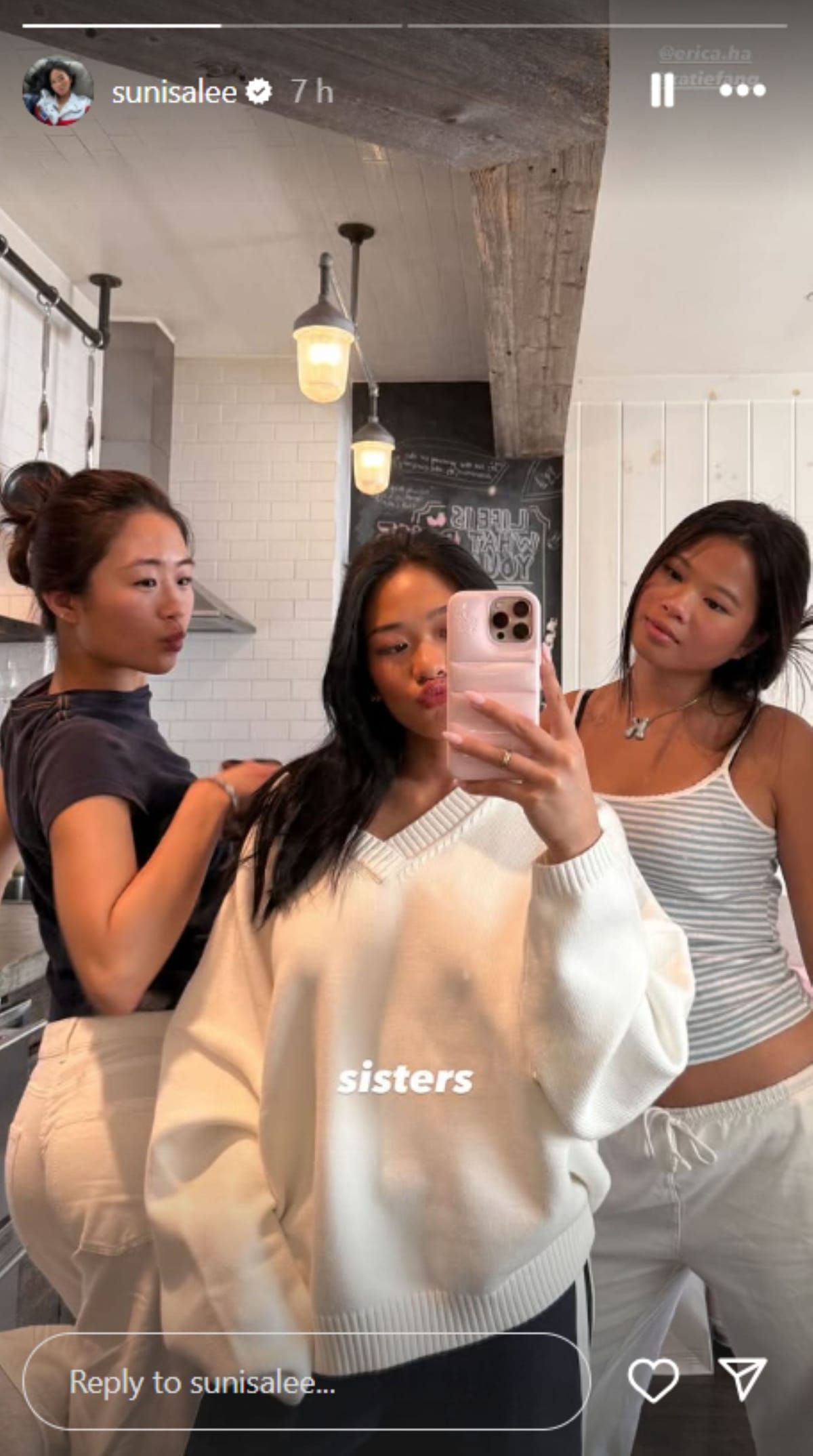 Suni Lee shares adorable mirror selfie with her sisters amid the ...