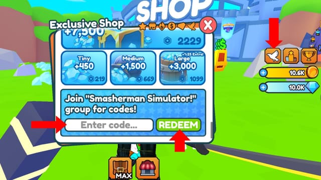 Smasherman Simulator codes (March 2025)