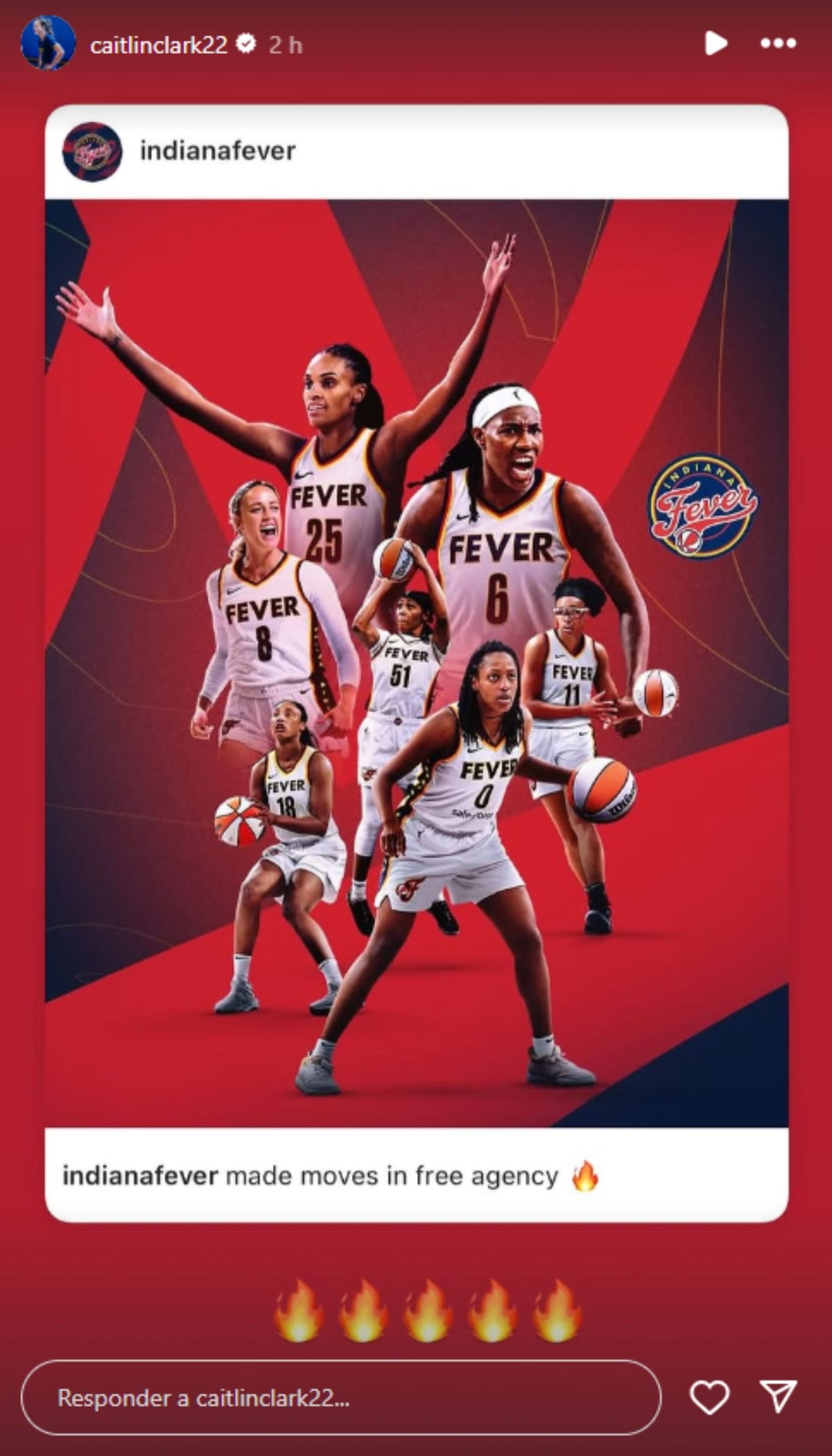 Caitlin Clark fired up over Indiana Fever stacking up star talent in ...