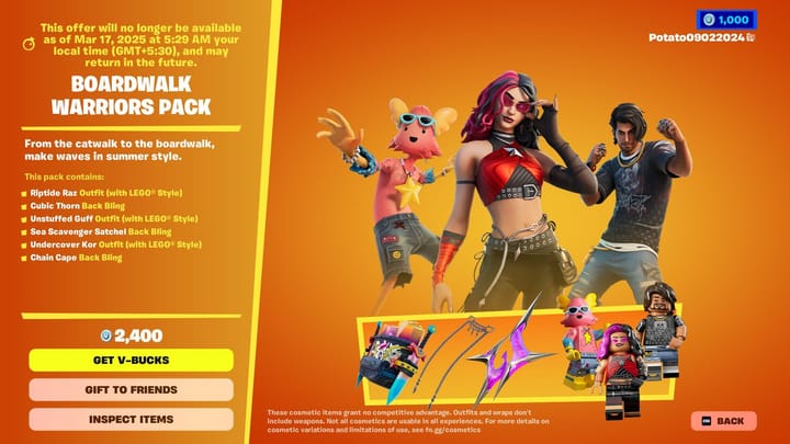 How to get the Boardwalk Warriors Pack in Fortnite