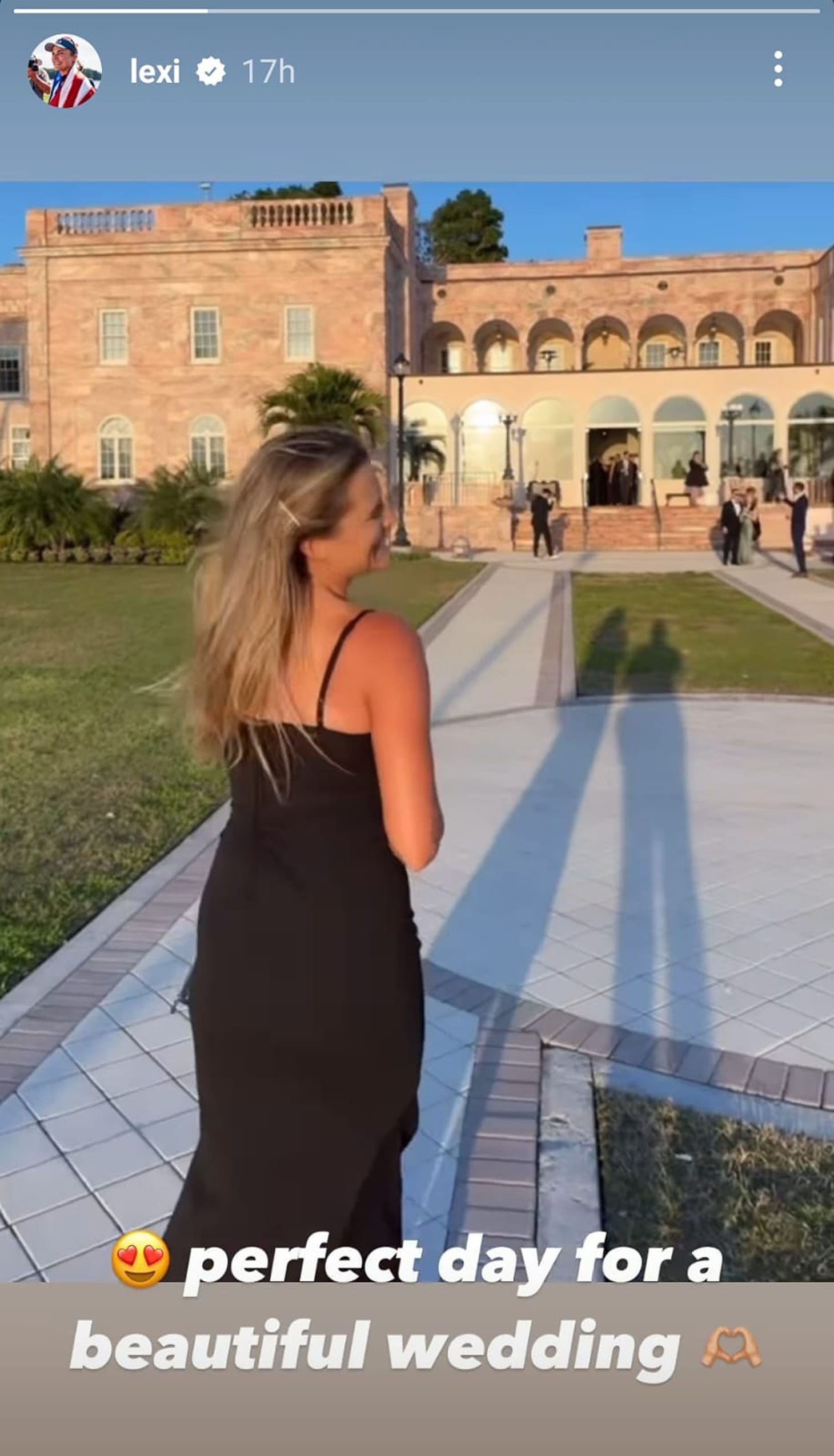 Lexi Thompson turns heads in black outfit at a wedding