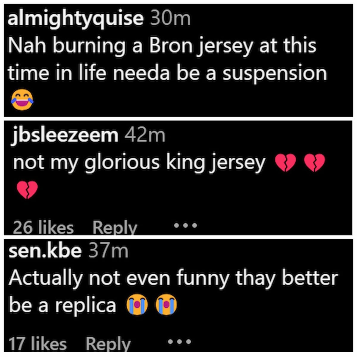 Twitch streamer RaKai burning Tylil's LeBron James jersey has fans upset: "Burning a Bron jersey ...