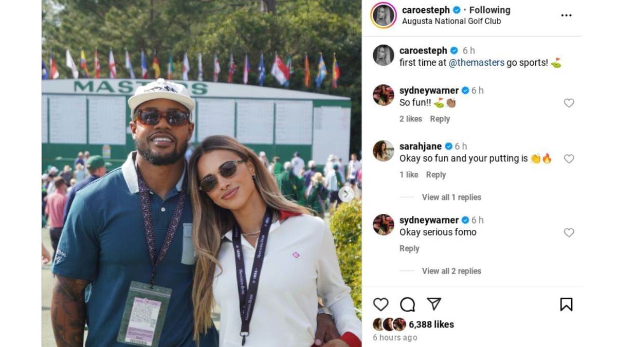Fred Warner's wife Sydney reels in "serious FOMO" as Sterling Shepard attends Masters with GF ...