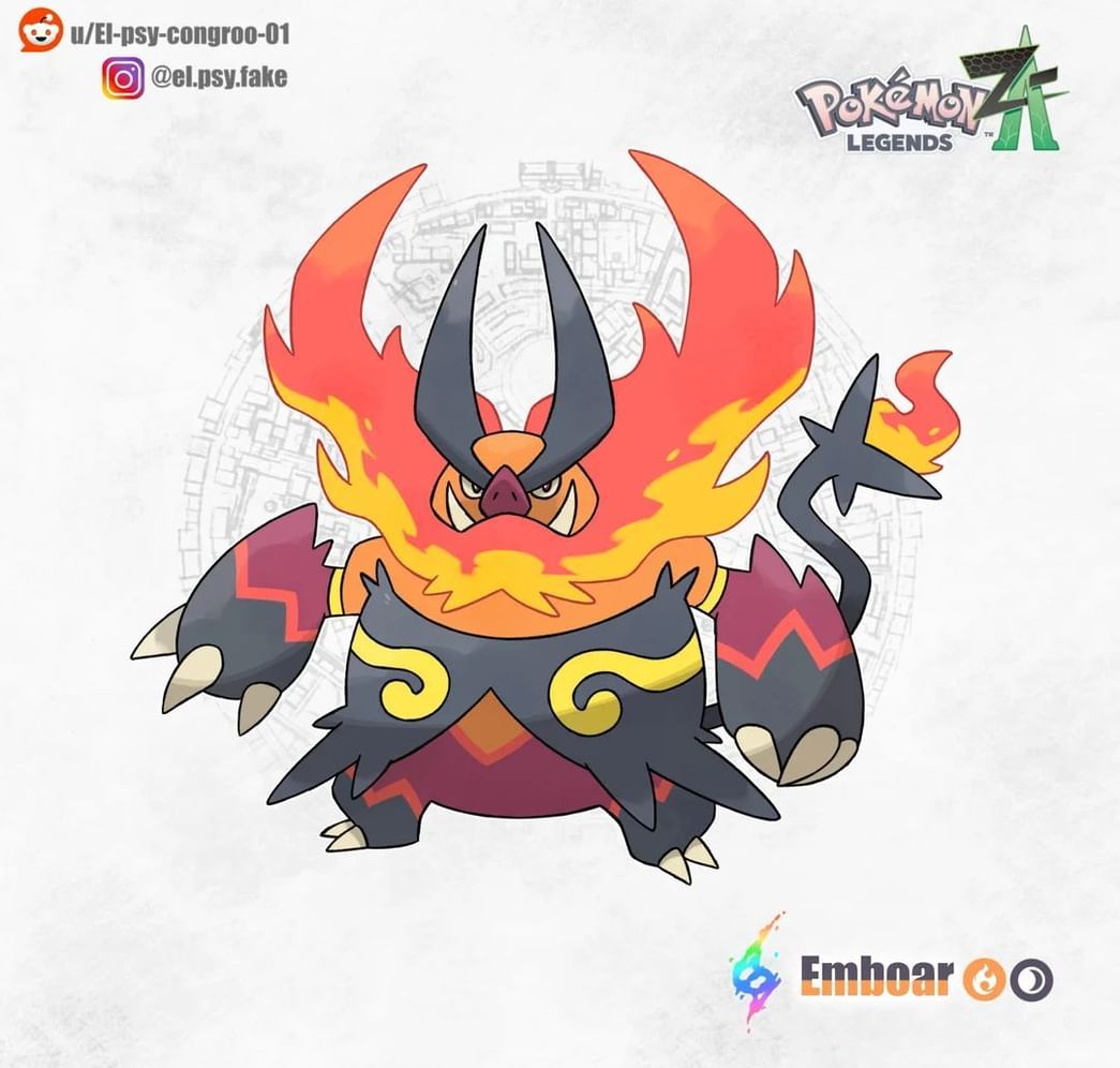 5 best Mega Emboar fan concepts for Pokemon Legends Z-A