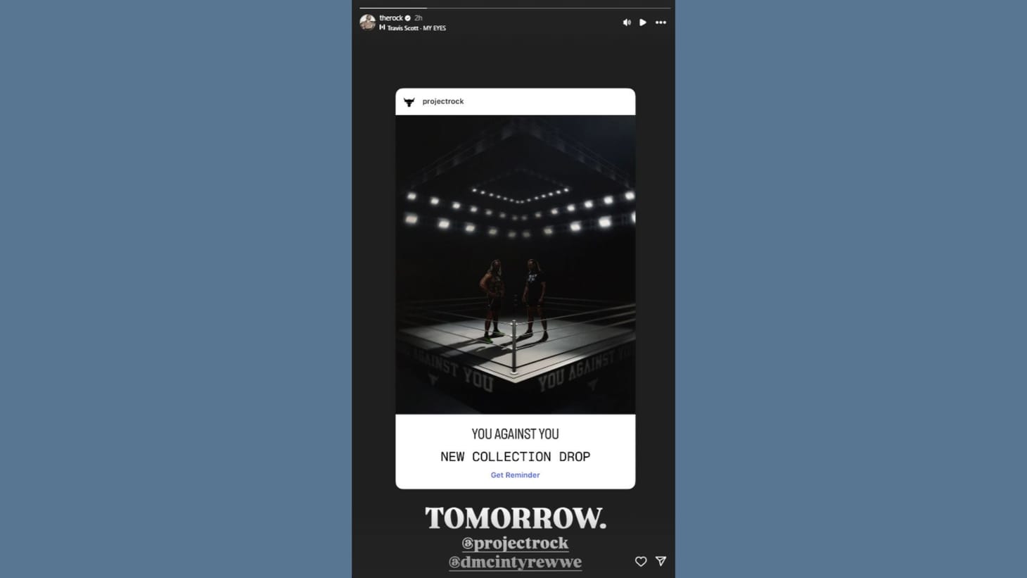 The Rock sends a message to Drew McIntyre: "Tomorrow"
