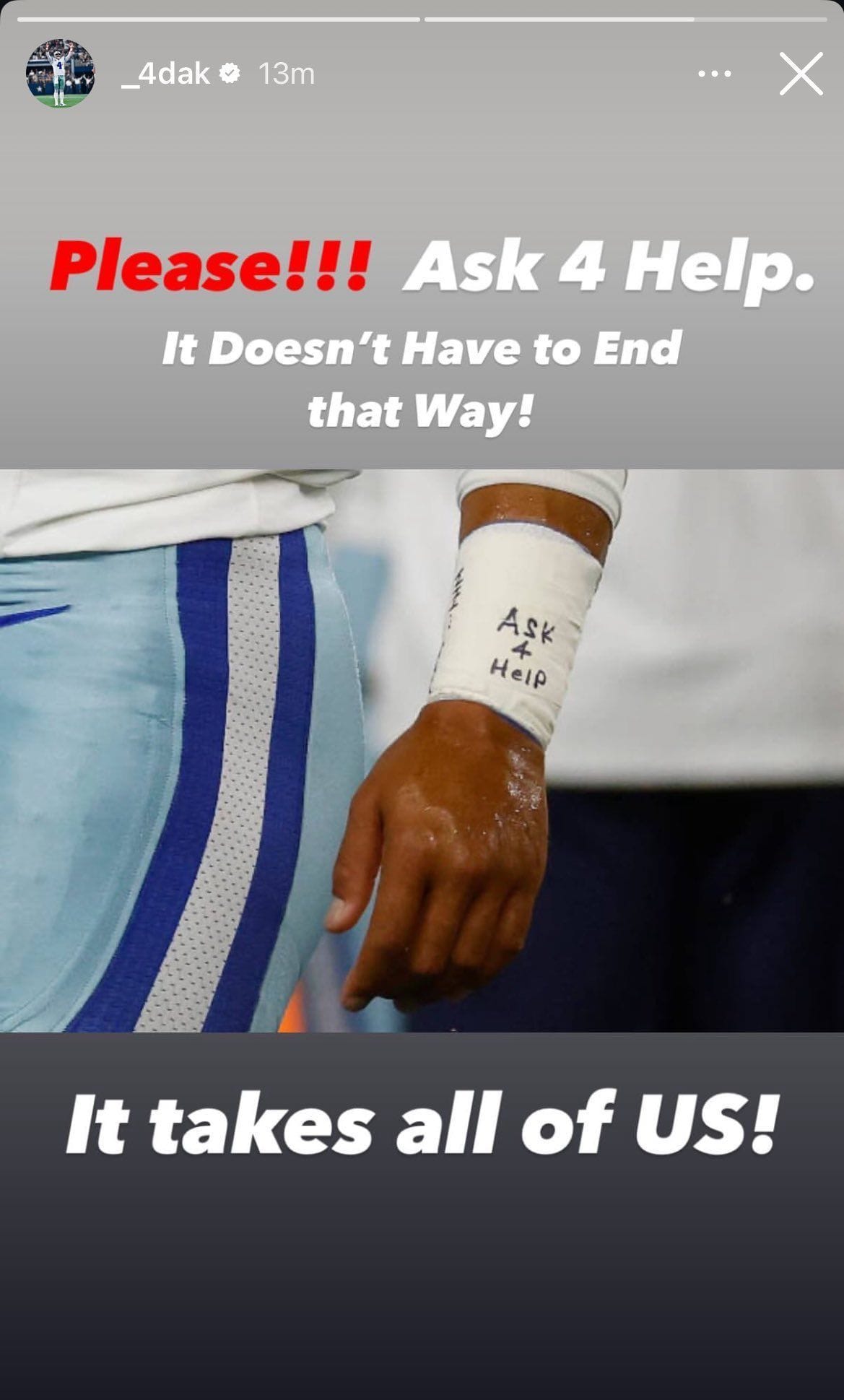 Dak Prescott inks an emotional message following the death of LSU WR ...