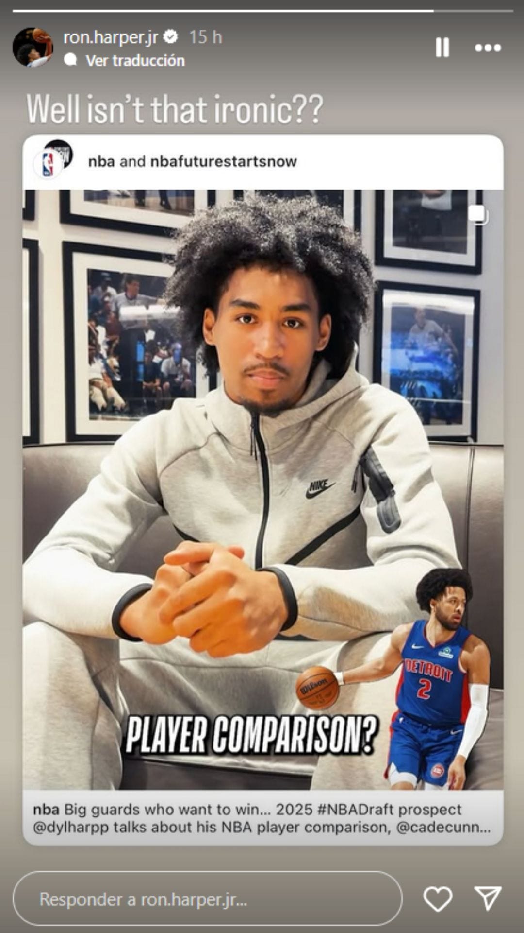 Dylan Harper's brother drops 4-word reaction after projected No.2 pick ...