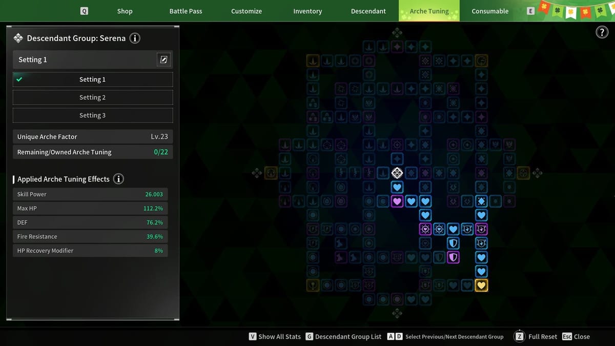 The First Descendant: Serena Build and Arche Tuning Setup