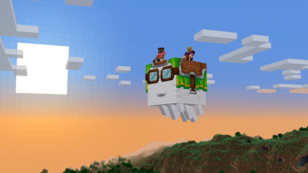 Minecraft players have started building happy ghast elevators