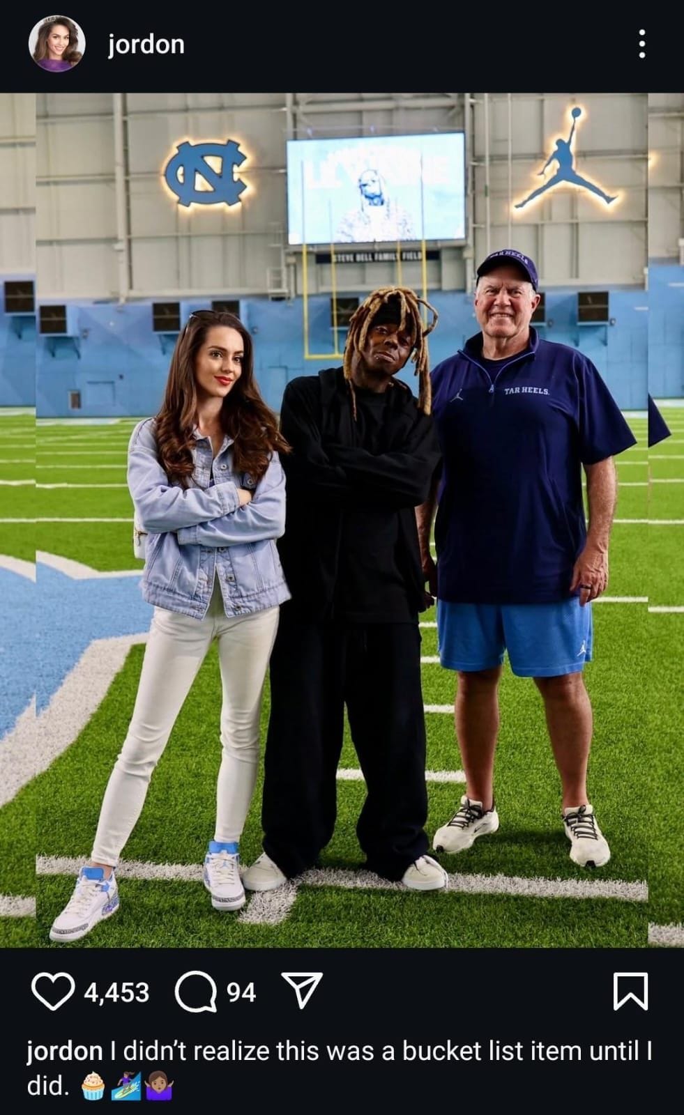 Bill Belichick's GF Jordon Hudson checks major item from her "bucket ...