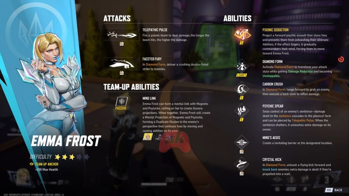 Emma Frost: Emma Frost Marvel Rivals guide: All abilities, ultimate ...