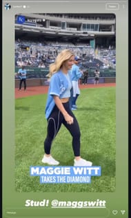 Bobby Witt Jr. sends 1-word verdict on wife Maggie's first pitch for Royals