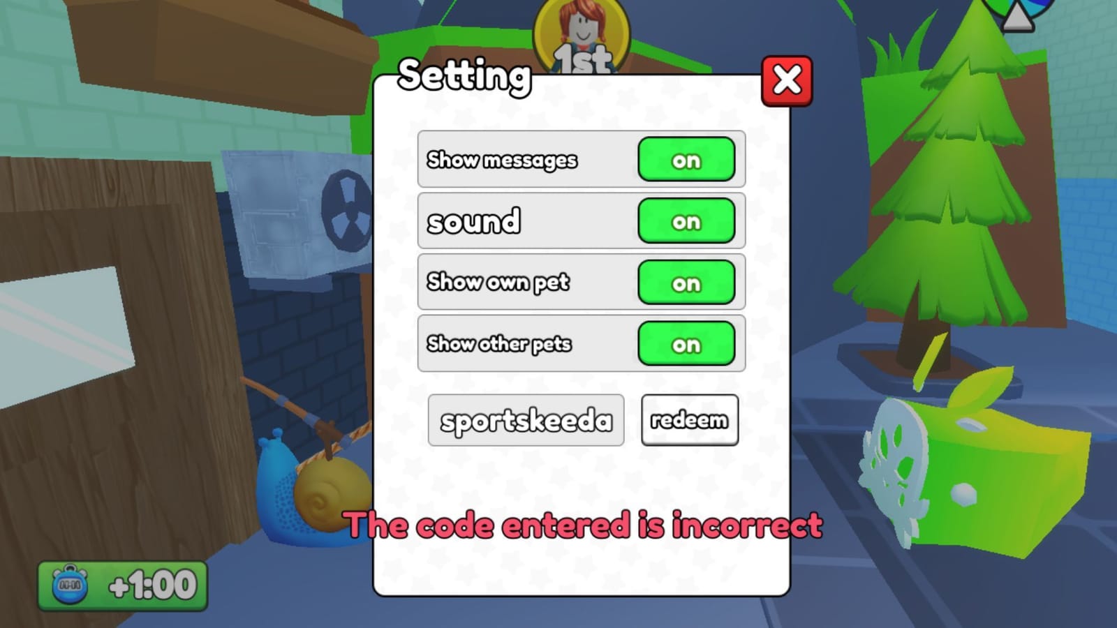 Pets League Race codes