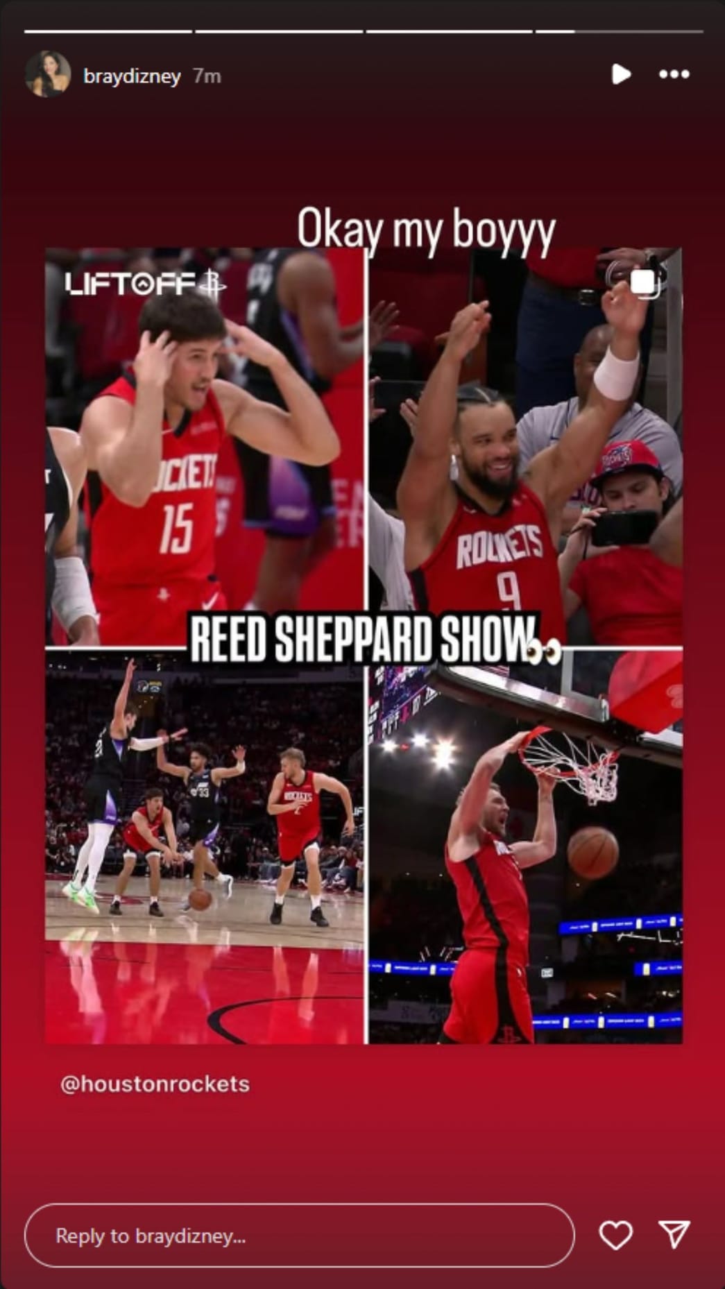 Reed Sheppard's girlfriend Brailey Dizney drops 3-word reaction after ...