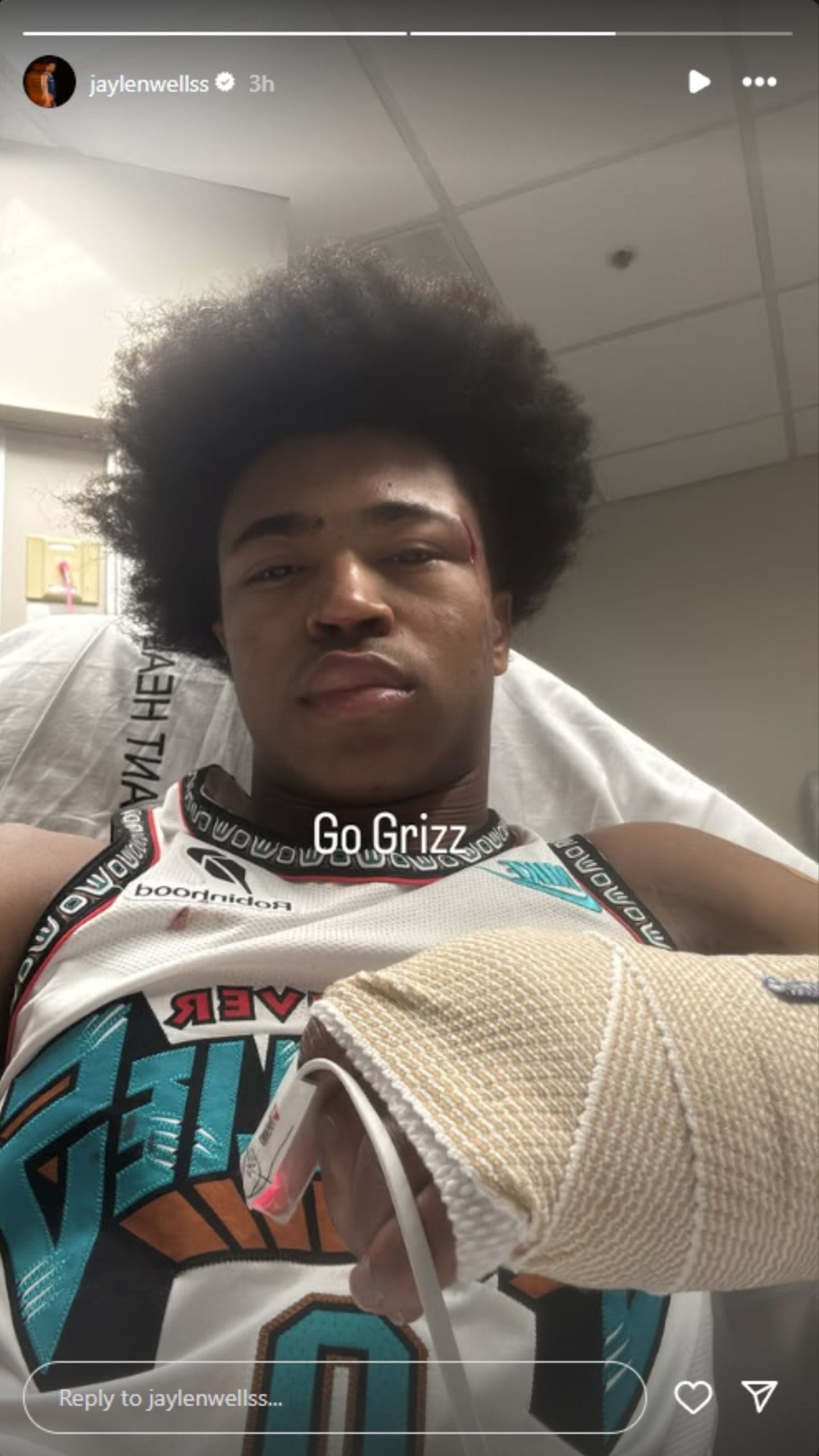 Jaylen Wells drops 2-word message for Grizzlies after brutal injury ...