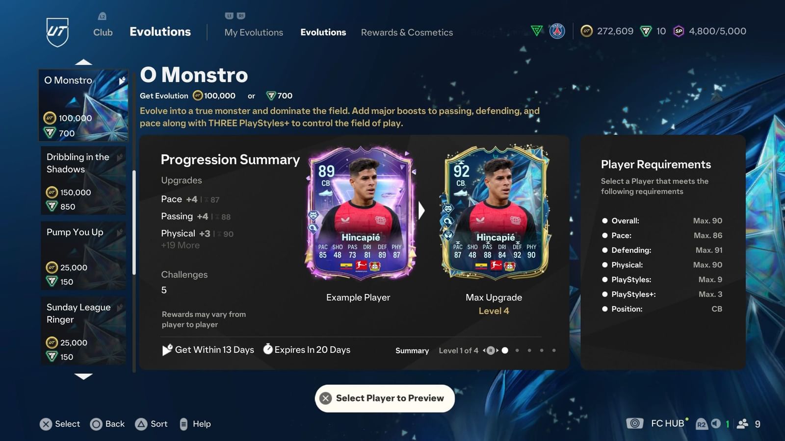 EA FC 25 O Monstro Evolution guide: Best players to use, all upgrades, requirements, and more