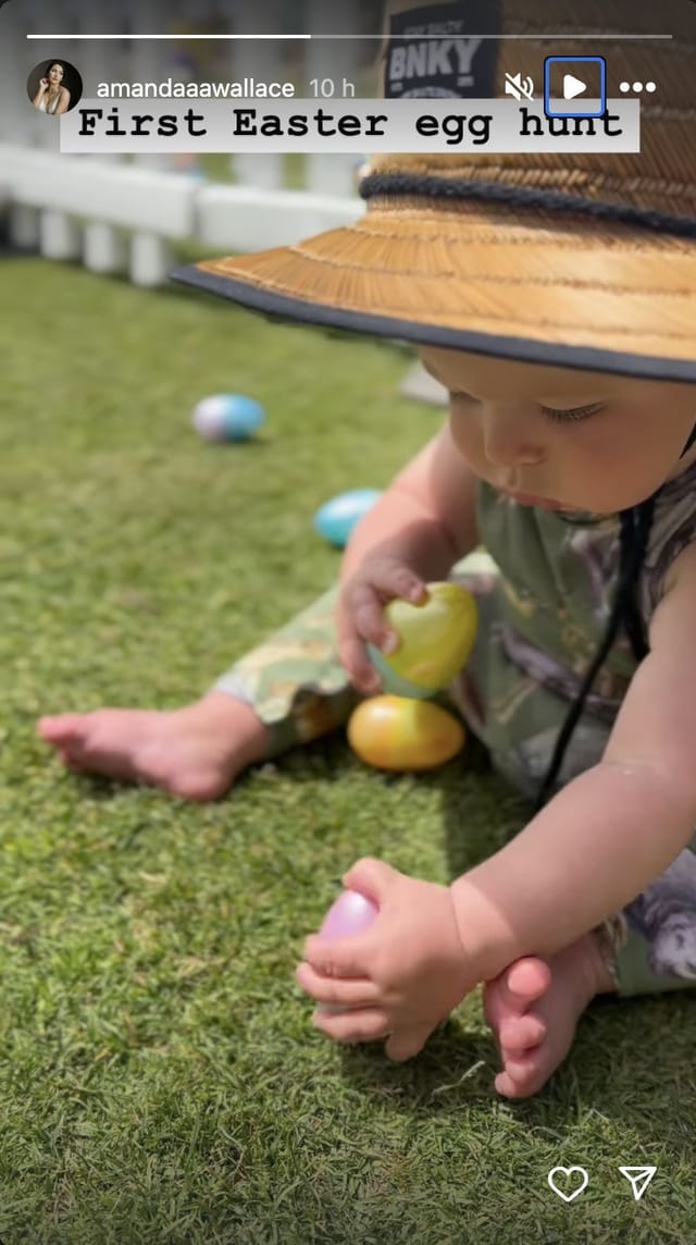 Bubba Wallace's wife shares adorable snippet of son's 'first Easter egg ...