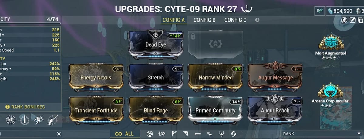 Warframe: Cyte-09 build guide