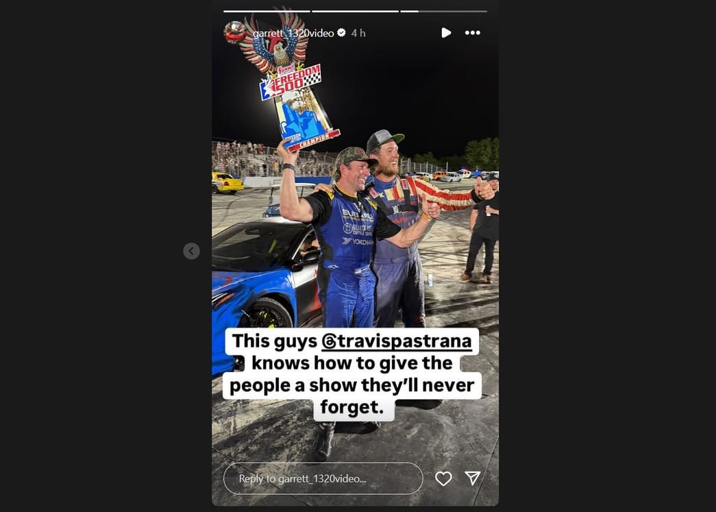 Cleetus McFarland hails Travis Pastrana for his maiden Freedom 500 win