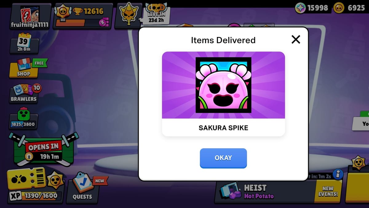 How to get Brawl Stars Sakura Spike Player Icon for free