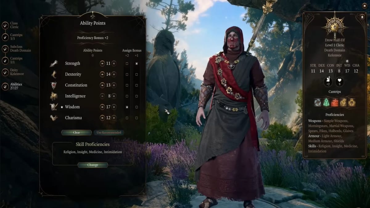 Baldur's Gate 3: Best Death Domain Cleric Build guide