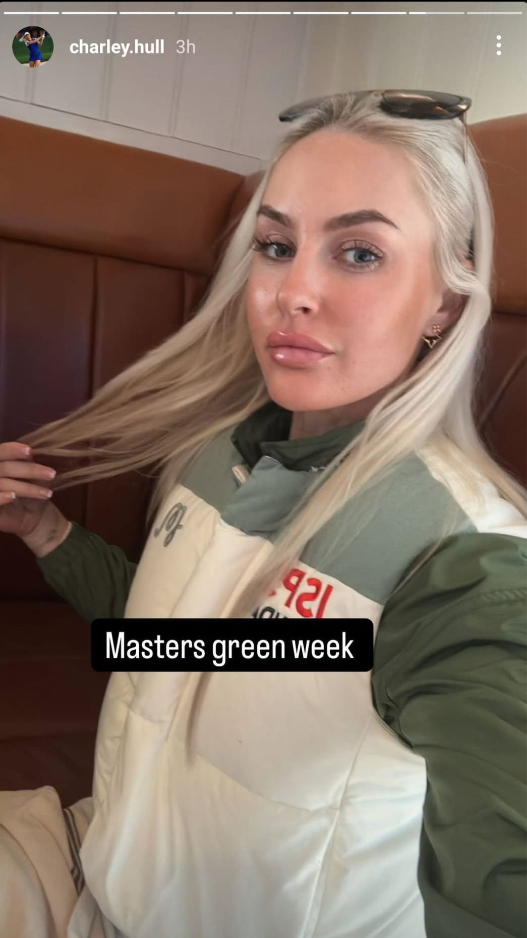 Charley Hull flaunts her “master’s green” inspired outfit