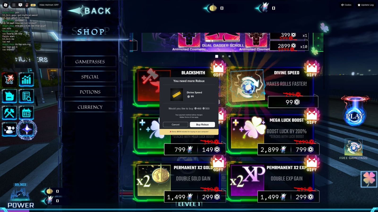 How to get the Quick Roll gamepass for free in Roblox Hunters