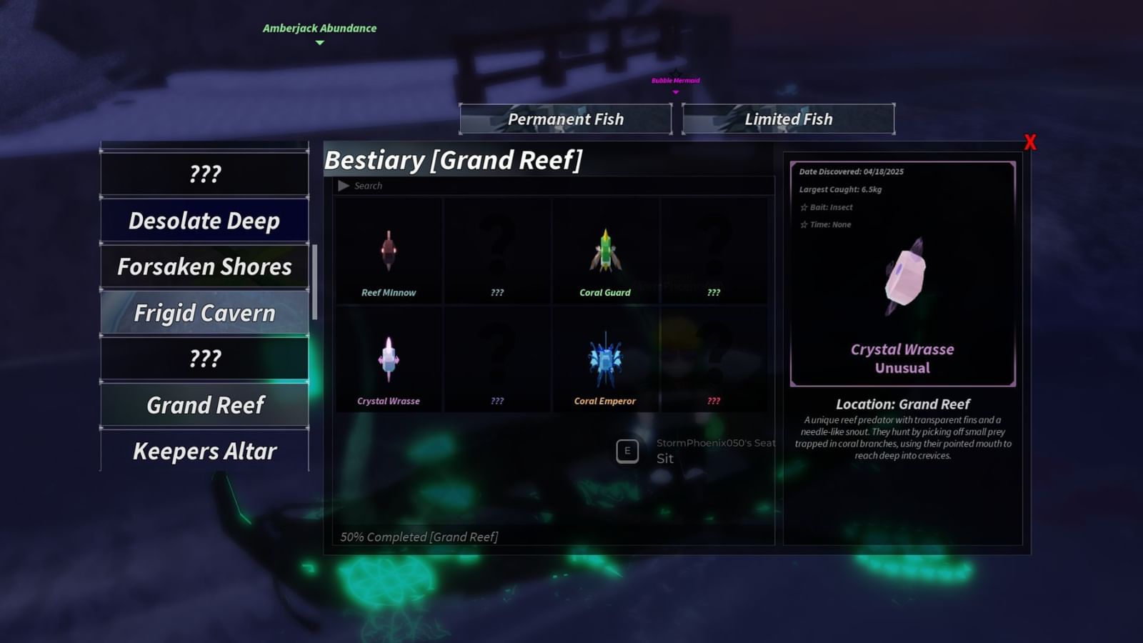 How to get Crystal Wrasse in Fisch