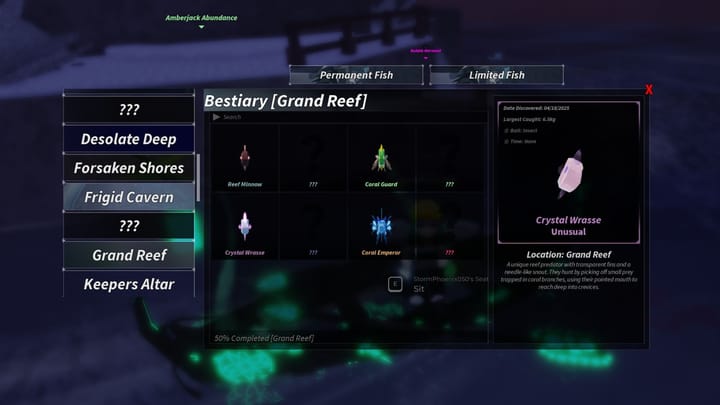 How to get Crystal Wrasse in Fisch