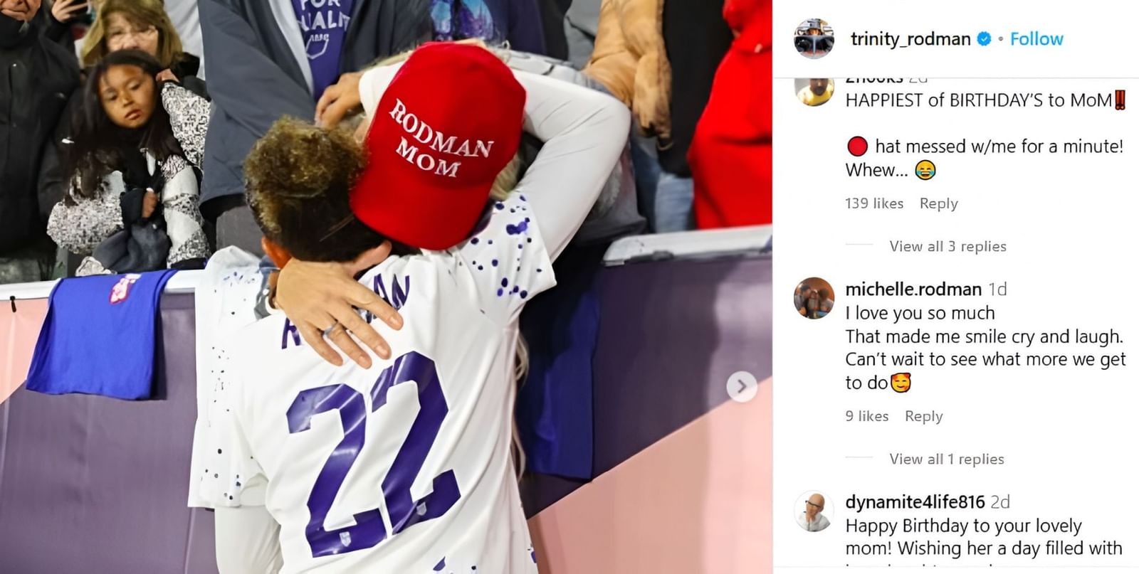 Trinity Rodman: "Made me smile cry and laugh": Trinity Rodman melts her ...