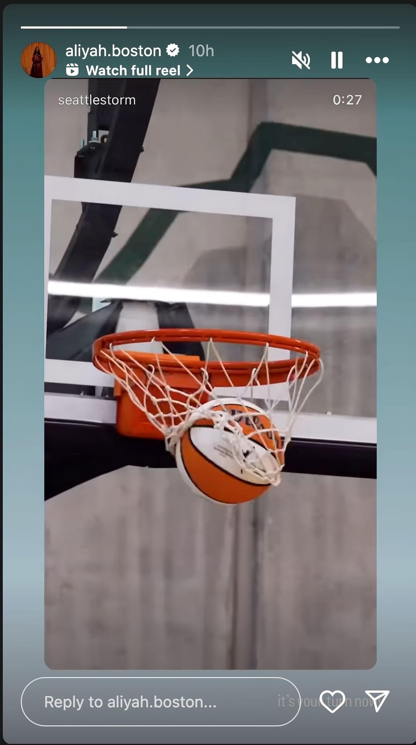 Aliyah Boston shares 4-word message for former teammate as she hits the ...