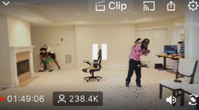 Kai Cenat destroys RaKai and Ray's streaming setup with a chainsaw for ...