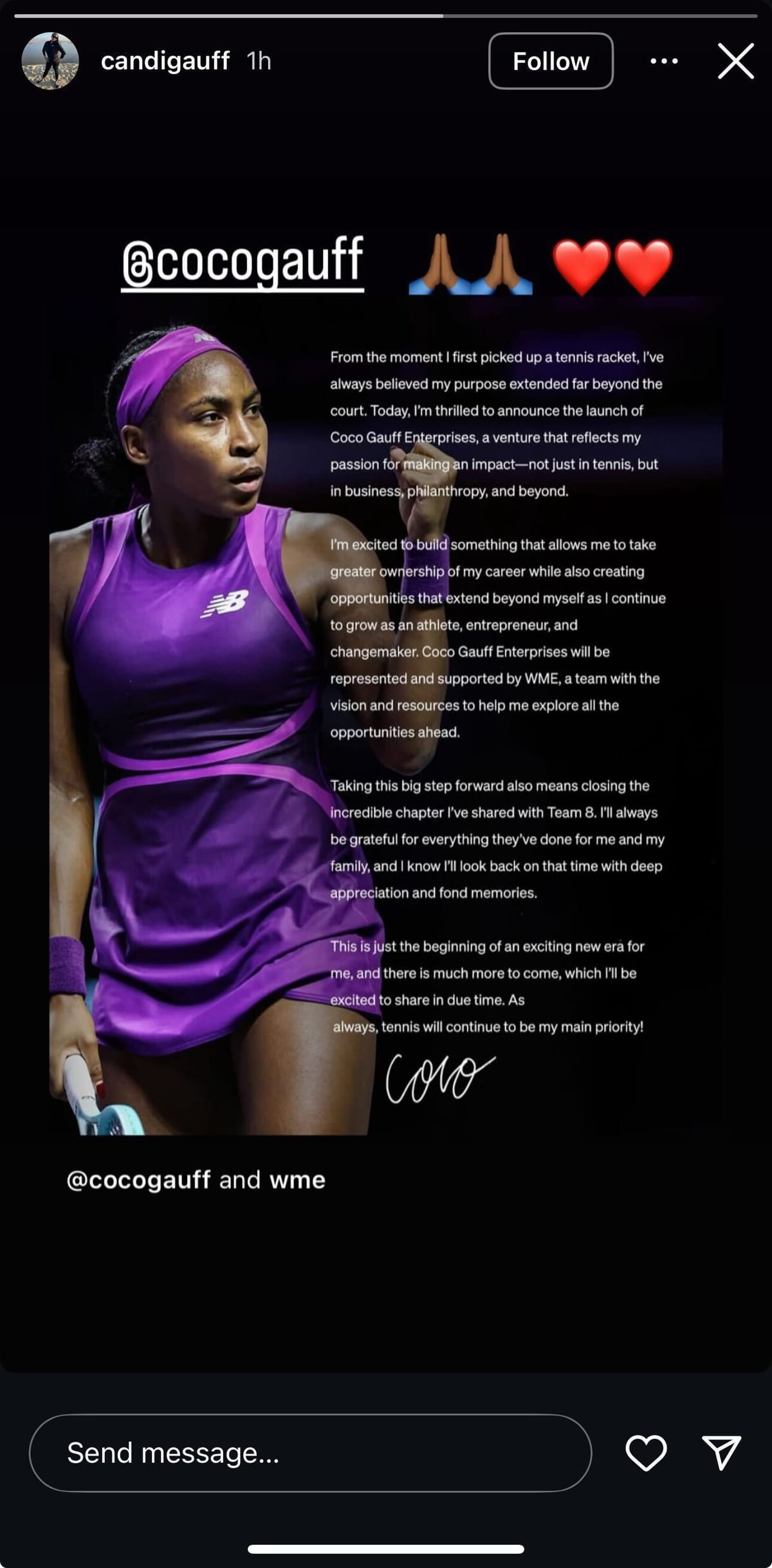 Coco Gauff's mother Candi sends emotional message after her decision to ...