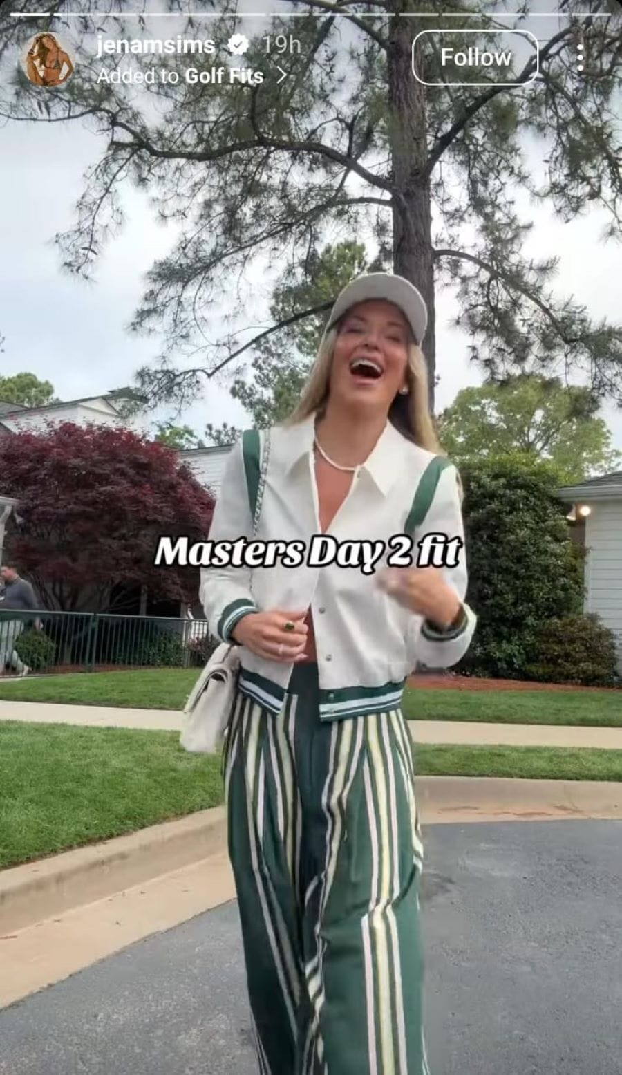 Brooks Koepka's wife Jena Sims rocks $119 white and green jacket at the ...