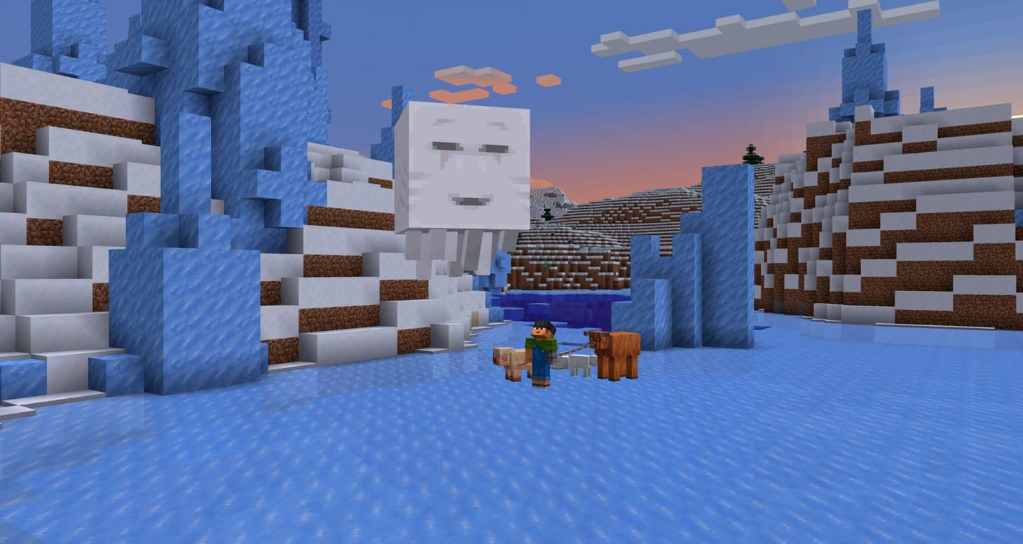 Minecraft player builds hilarious working train using happy ghasts